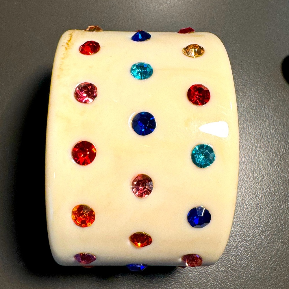 Multi-Colored Rhinestone Cuff - Gem